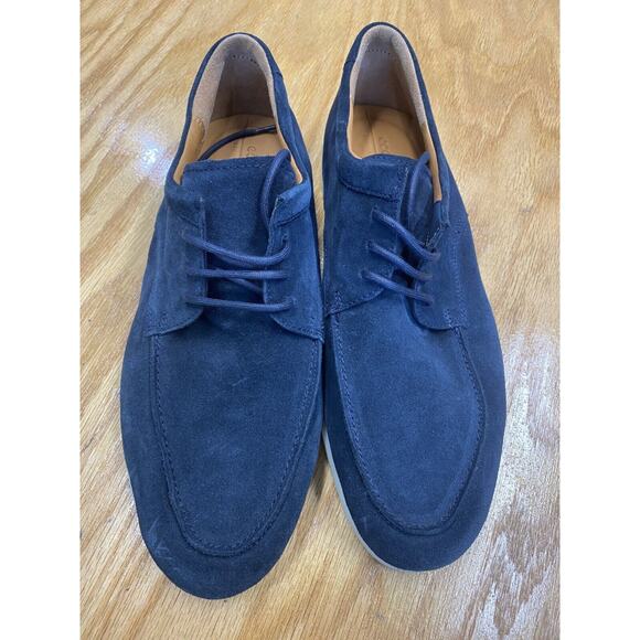 Ecco | Shoes | Ecco N32 Citytray Lite Mens 65 Blue Suede Lace Up Low ...